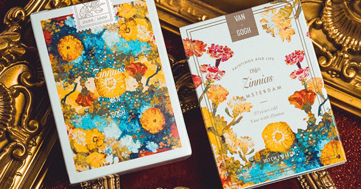 my-magicshop.com | Van Gogh Zinnias (Numbered- Seal) Playing Cards